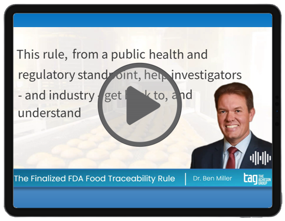 Free Finalized Food Traceability Rule Readiness Resources